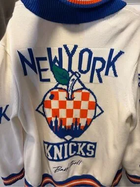 the wild collective | Sweaters | Ny Knicks Cream Zipfront Knit Cardigan ...